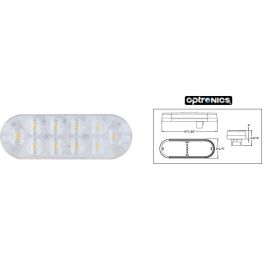 Clear LED 6 in. Oval DOT Back-Up Light BUL10CB