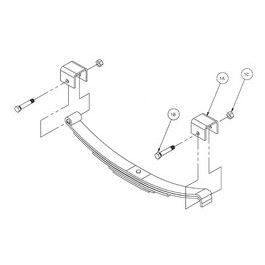 RELIABLE Slipper Style Leaf Spring Hanger Kit, #HK1-S100