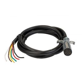 Round 6-Pole Trailer End Electric Plug & 6' Cable