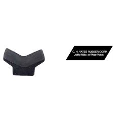 4 in. x 4 in. V-Style Bow Guard - Black Rubber #7Y44-4